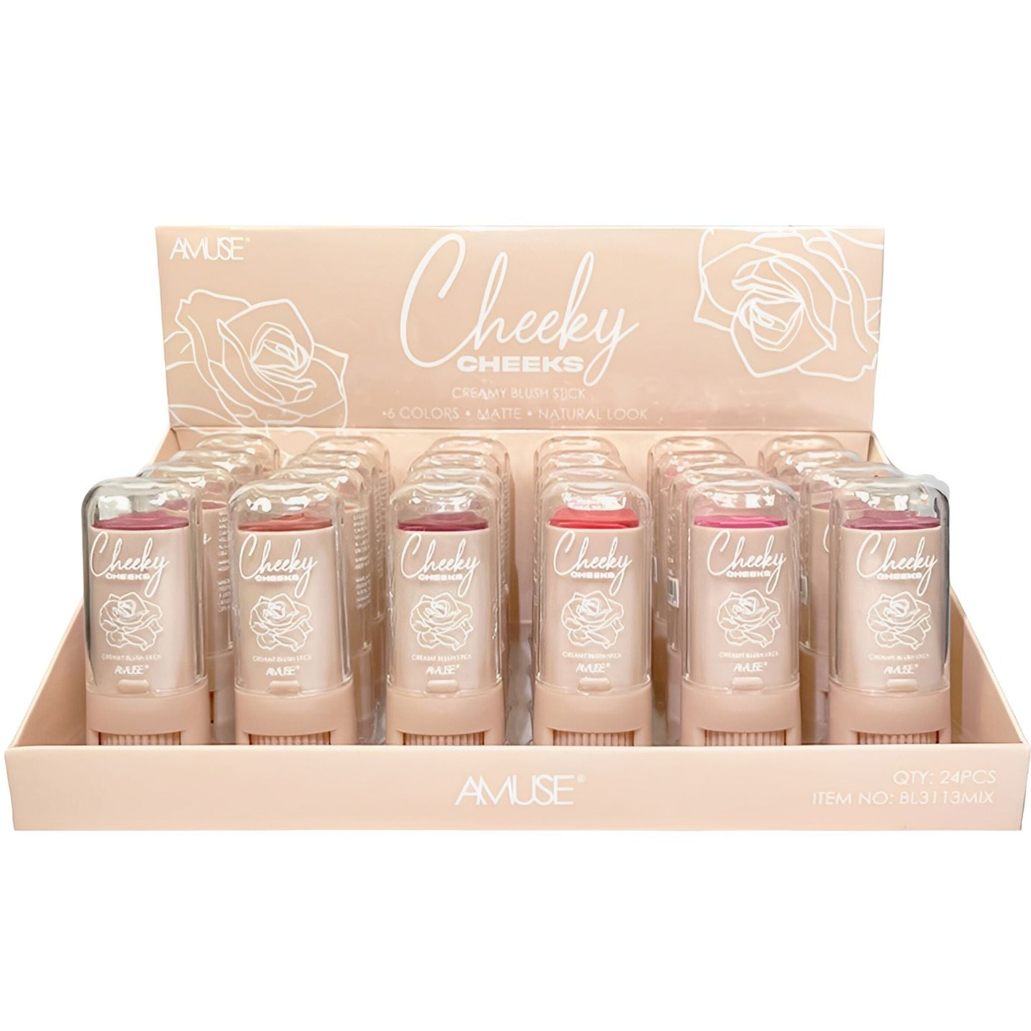 Cheeky Cheeks Blush Stick - Amuse | Wholesale Makeup – wholesalemakeup.com