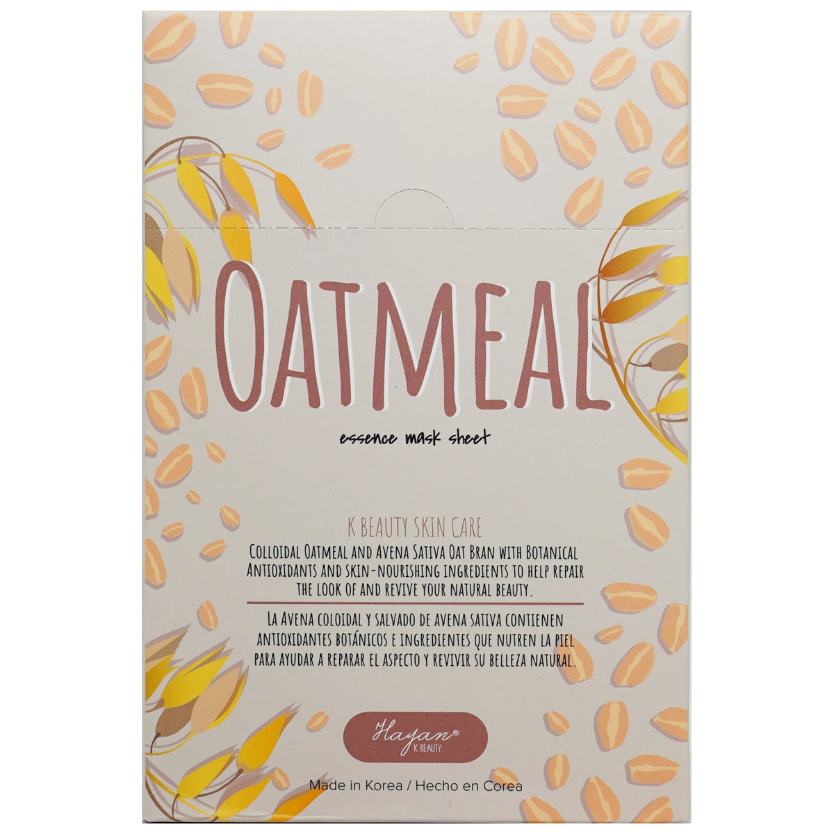 Facial Mask Oatmeal - Hayan Cosmetics | Wholesale Makeup ...